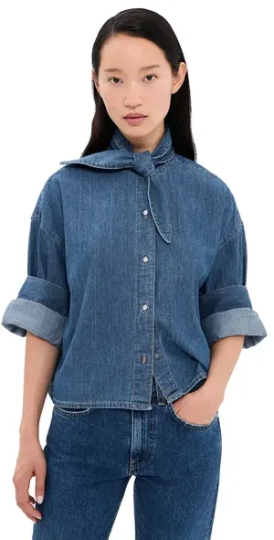 TWP Tie On Button Down Shirt - Paris
