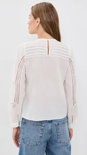 Ulla Johnson Marlowe Long Sleeve Cotton Top