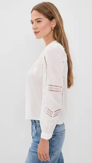 Ulla Johnson Marlowe Long Sleeve Cotton Top