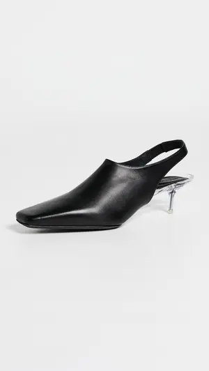 COURREGES Transparent Kitten-heel Slingbacks
