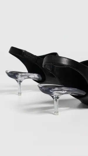 COURREGES Transparent Kitten-heel Slingbacks
