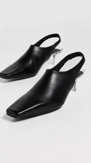 COURREGES Transparent Kitten-heel Slingbacks