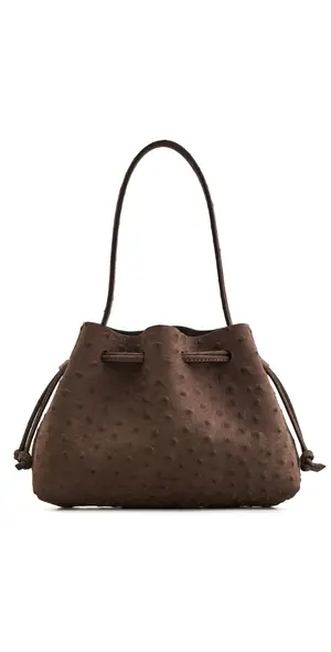 MANSUR GAVRIEL Drawstring Pouchette Shoulder Bag - Ebony