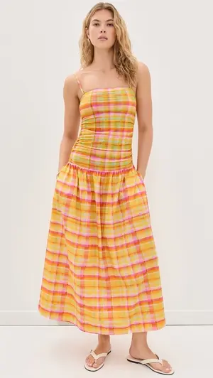 NEVER FULLY DRESSED Check Lola Dress