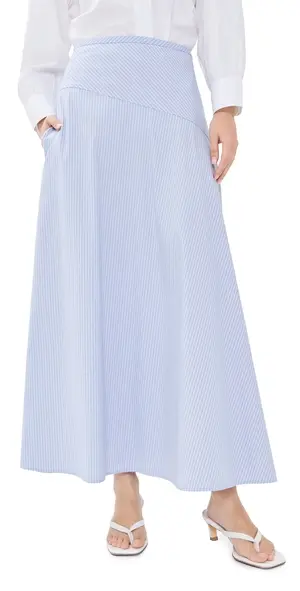 Theory Angle Yoke Skirt - Blue Multi