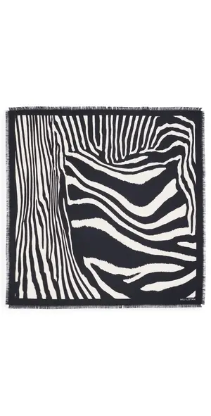 NILI LOTAN Zebra Silk Twill Scarf - Zebra Print