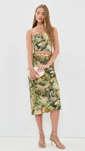 Alice + Olivia Ceresi Smocked Bandeau Top