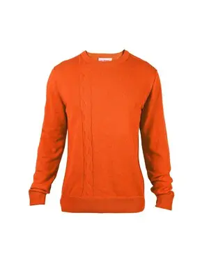 LA GRANNI Cable Crewneck - Orange