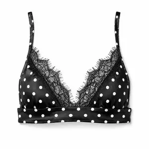 NOBLESSE OBLIGE Luna Bralette Polka Dot - Black