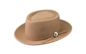 JAMIE SLYE HATS + ACCESSORIES Neutrals Noble Wool Fedora Hat Camel - Beige