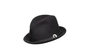 JAMIE SLYE HATS + ACCESSORIES Viv Short Brim Fedora Hat - Black
