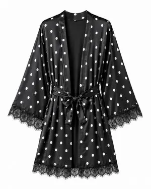 NOBLESSE OBLIGE Luna Robe Polka Dot - Black