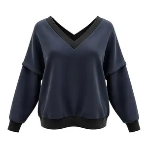 BEIRA Victoria V-neck Sweatshirt – Navy - Blue