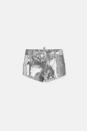Dsquared2 Sequin Hot Pants - Gold