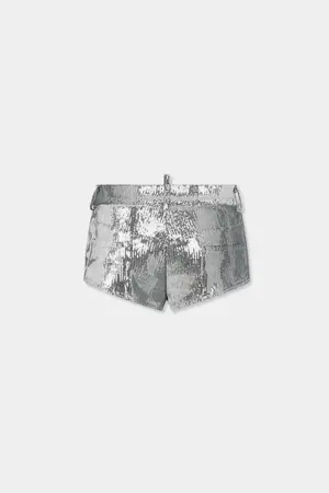 Dsquared2 Sequin Hot Pants - Gold