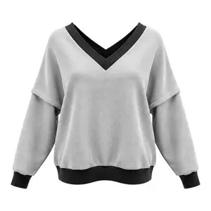 BEIRA Victoria V-neck Sweatshirt - Grey