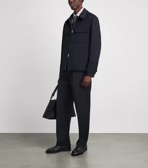 LARDINI Wool-blend Easy Wear Trousers
