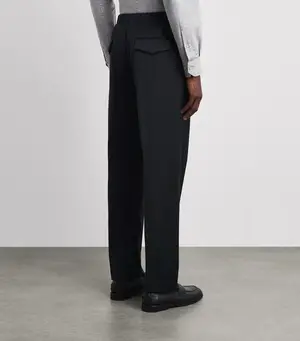LARDINI Wool-blend Easy Wear Trousers