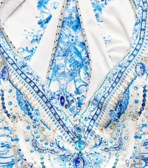 Camilla Embellished Printed One Piece Swimsuit