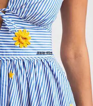 Camilla Cotton Appliquéd Midi Dress