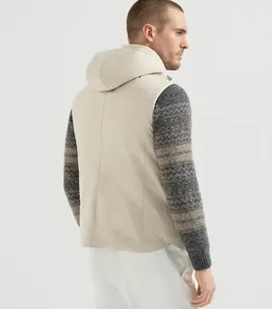 Brunello Cucinelli Wool Hooded Sleeveless Gilet