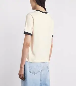 Barbour Cotton Embroidered Logo T-shirt - Ivory