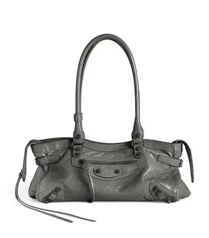 Balenciaga Lambskin Le City East-west Shoulder Bag - Grey
