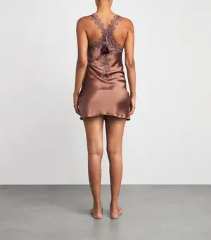 TORLOWEI Silk Patsy Mini Slip Dress