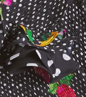 Charo Ruiz Ibiza Floral Polka-dot "aitana" Mini Dress - Black