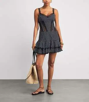Charo Ruiz Ibiza Polka-dot Carmen Mini Dress