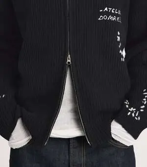 DOMREBEL Wool-blend Cropped Cardigan