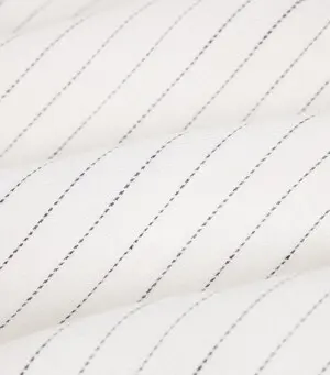 Dunhill Linen Pinstripe Belted Blazer