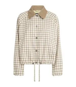 Barbour Gingham Ovingham Jacket - Beige