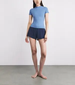SKIMS Stretch-cotton Rib Shorts
