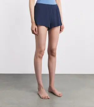 SKIMS Stretch-cotton Rib Shorts