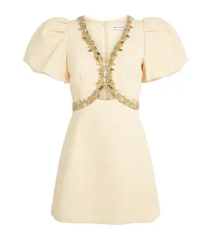Rebecca Vallance Alexandrite Puff Sleeve Mini Dress - Yellow