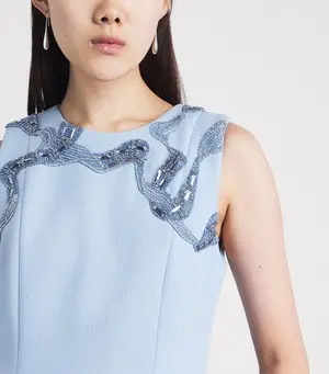 Rebecca Vallance Embellished A-line Midi Dress - Blue