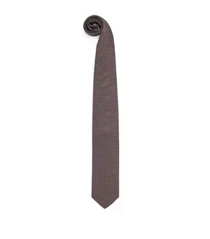 Corneliani Silk Jacquard Tie - Brown