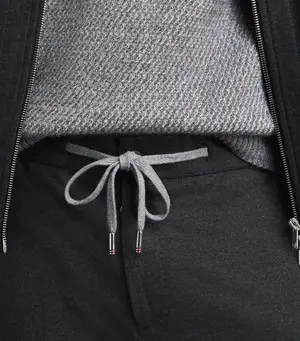 Marco Pescarolo Cashmere Drawstring Trousers - Grey