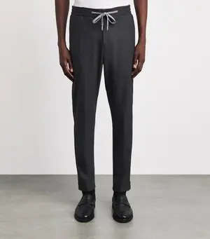 Marco Pescarolo Cashmere Drawstring Trousers - Grey