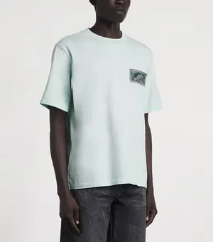 Amiri Cotton Quality Goods Patch T-shirt - Blue
