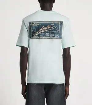 Amiri Cotton Quality Goods Patch T-shirt - Blue