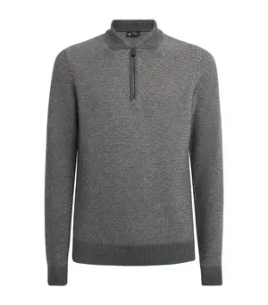 Colombo Cashmere And Silk Quarter-zip Sweater