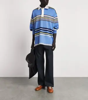 Amiri Cotton Stripe Polo Shirt