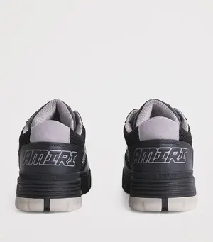 Amiri Ma-94 Leather And Suede Sneakers - Grey