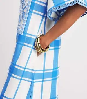 Verandah Printed Collared Tunic Midi Dress