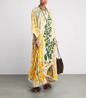 Verandah Embellished Floral Kaftan Maxi Dress