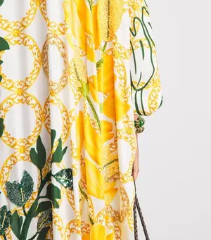 Verandah Embellished Floral Kaftan Maxi Dress
