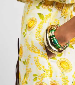 Verandah Linen-cotton Floral Wide-leg Trousers