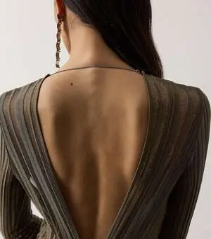 Ralph Lauren Metallic Silk Gown